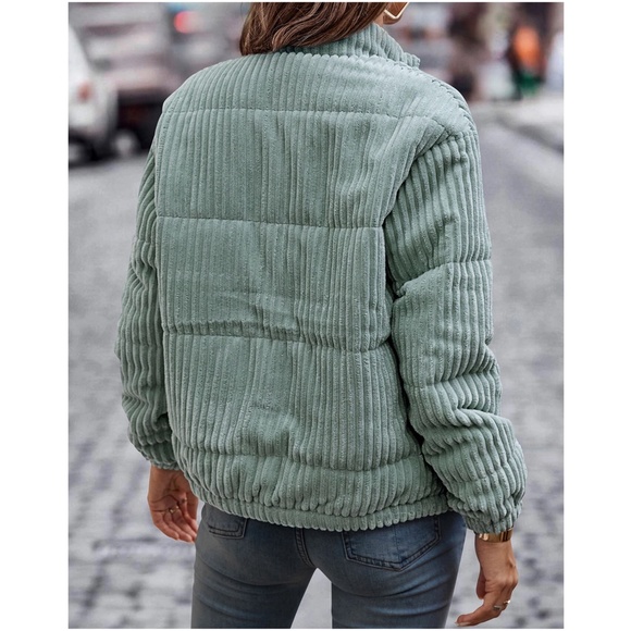 BellanBlue | Jackets & Coats | Cozy Mint Green Corduroy Oversized ...